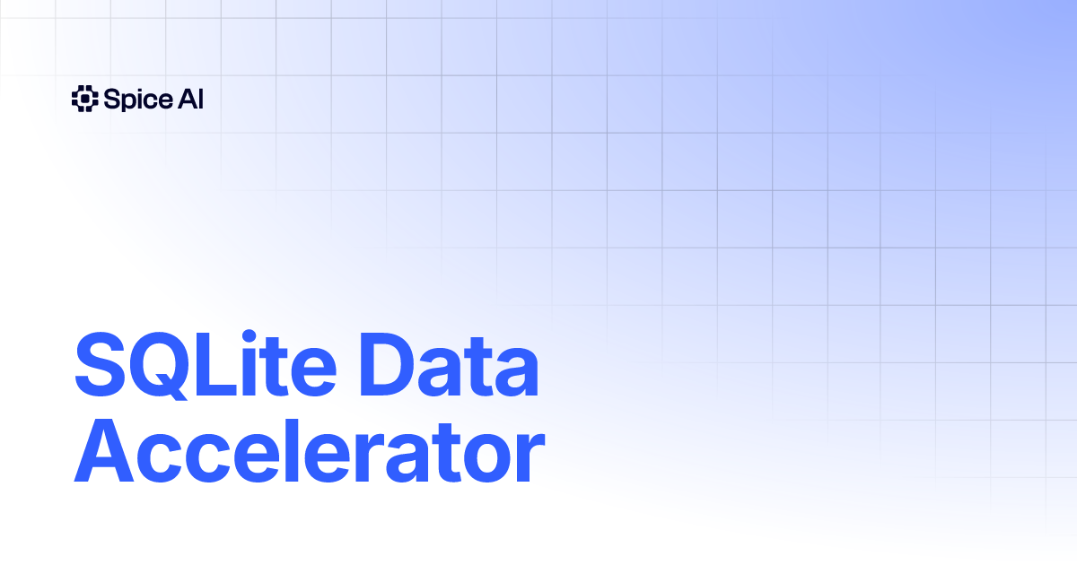 SQLite Data Accelerator | Spice.ai Cloud Documentation