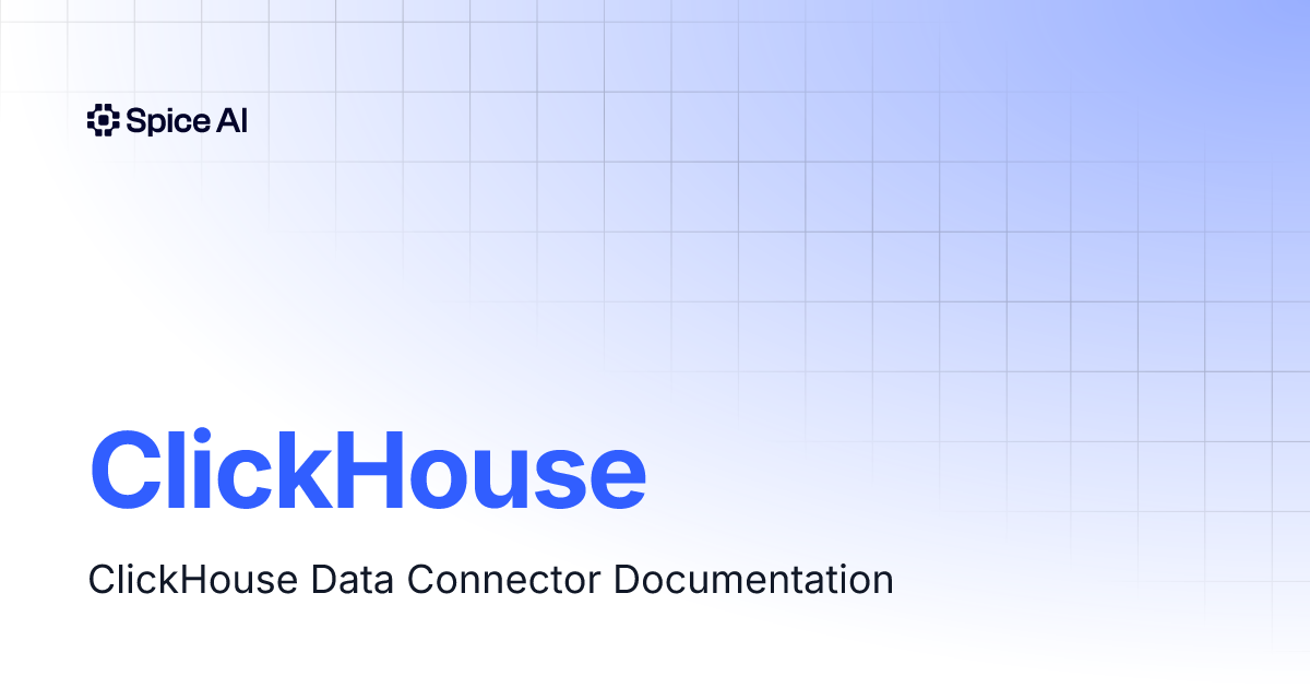 ClickHouse | Spice.ai Cloud Documentation