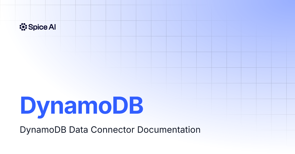 DynamoDB | Spice.ai Cloud Documentation