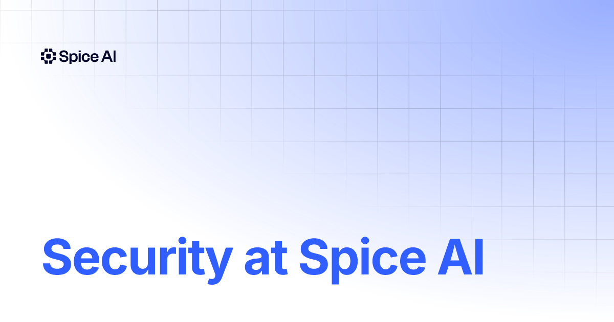 Security at Spice AI | Spice.ai Cloud Documentation
