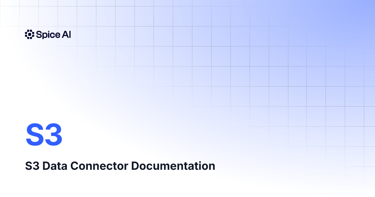 S3 | Spice.ai Cloud Documentation