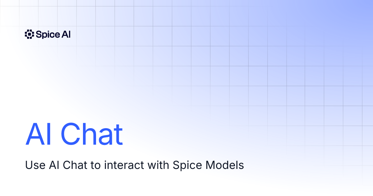 AI Chat | Spice.ai Cloud Documentation